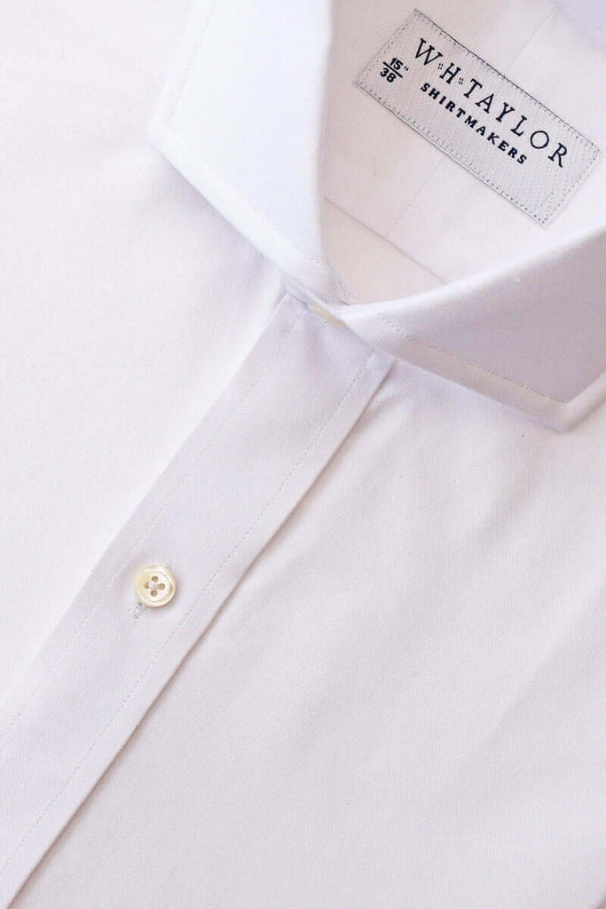 Plain White Pinpoint Men's Bespoke Shirt